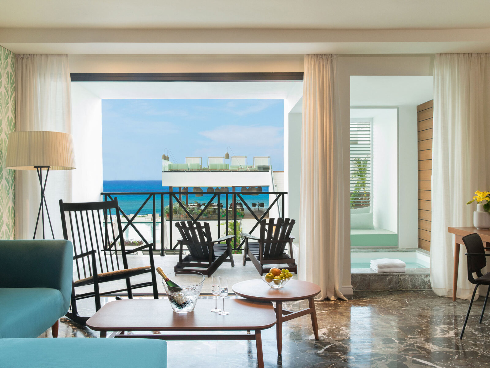 Luxury suites with an ocean view